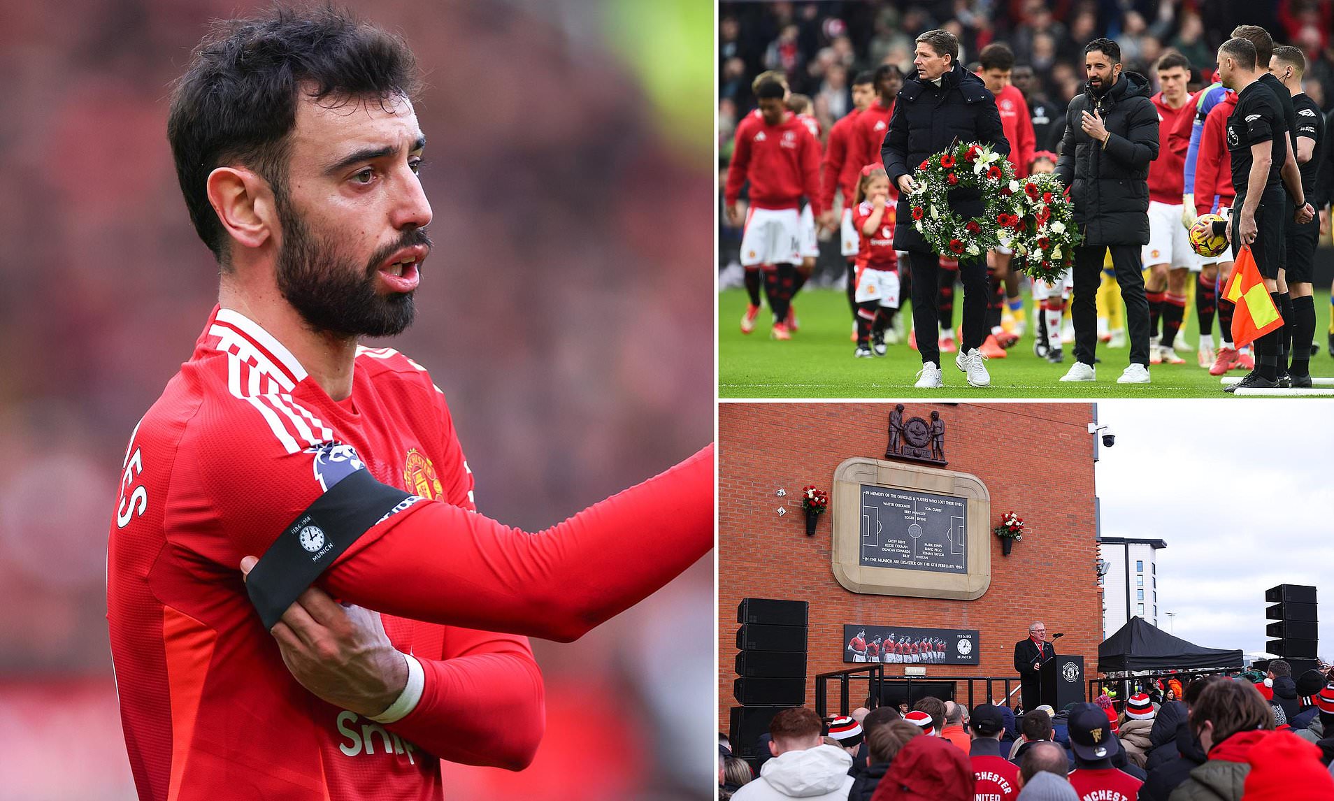 Man United pay tribute to 1958 Munich Air Disaster victims ahead of ...