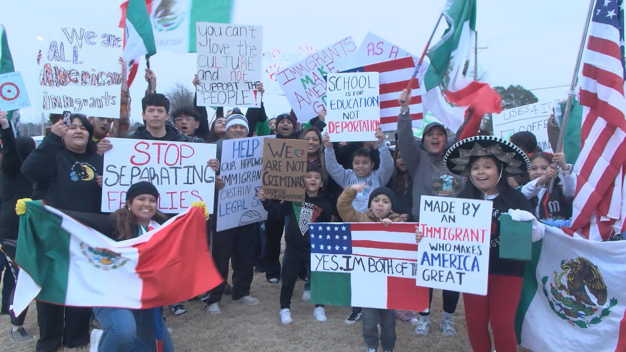 Dozens gather for pro-immigration rally