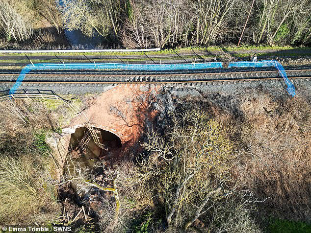 Railway line under threat after landslip forces closure of track