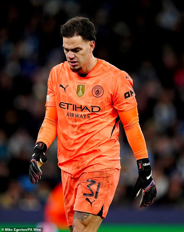 Man City goalkeeper Ederson is ABSENT from Pep Guardiola's squad to ...