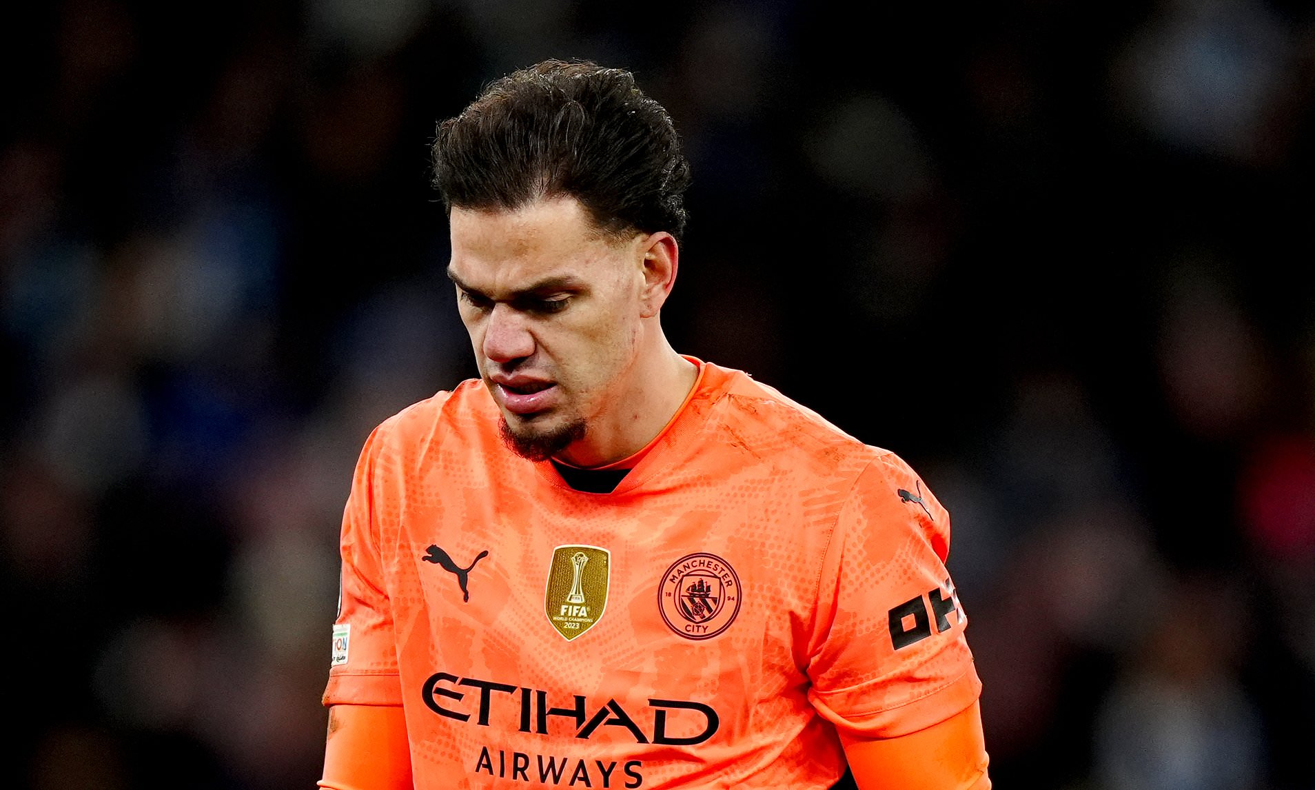 Man City goalkeeper Ederson is ABSENT from Pep Guardiola's squad to ...