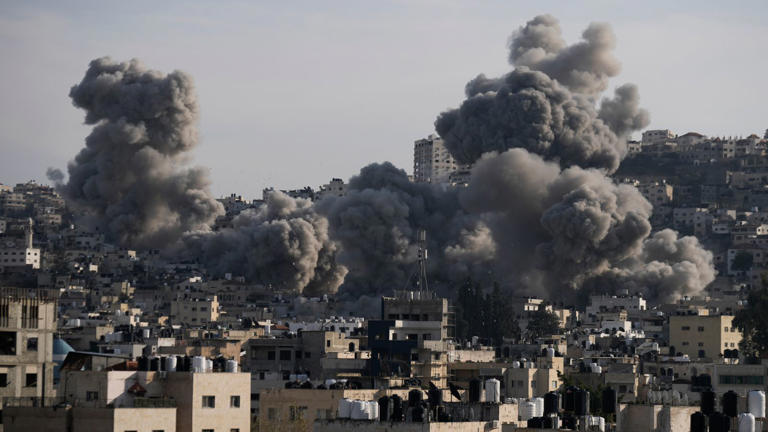 Huge explosions destroy buildings in West Bank