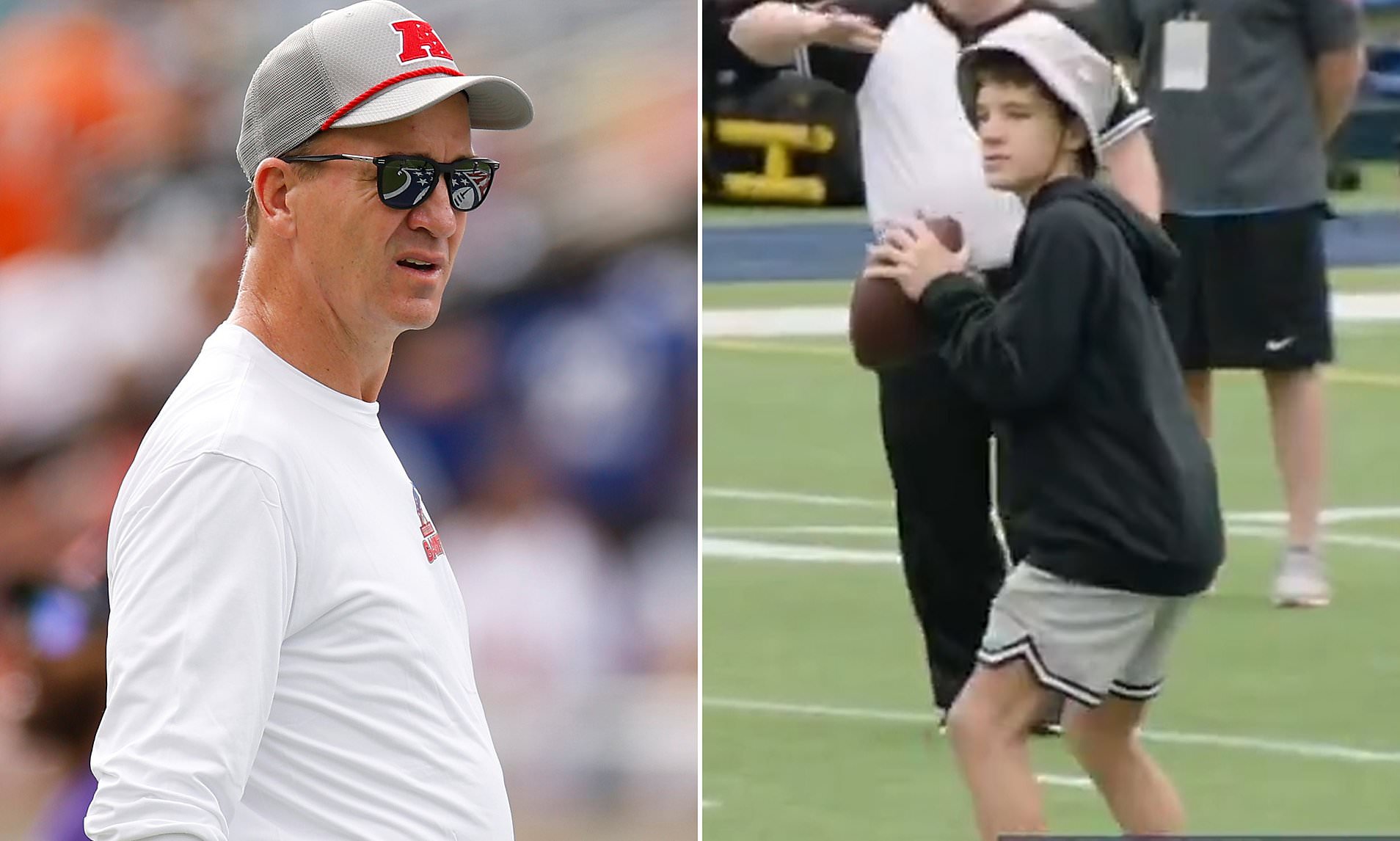 Peyton Manning's 13-year-old son Marshall goes viral with impressive ...