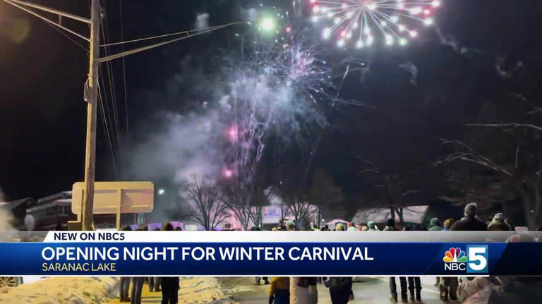 Saranac Lake Winter Carnival 2025 kicks off with ice palace lighting ...