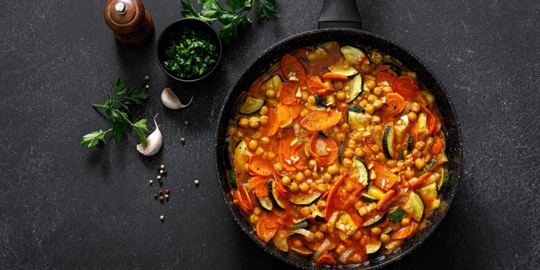 Poêlée de courgettes et de pois chiches Poêlée de courgettes et de pois chiches