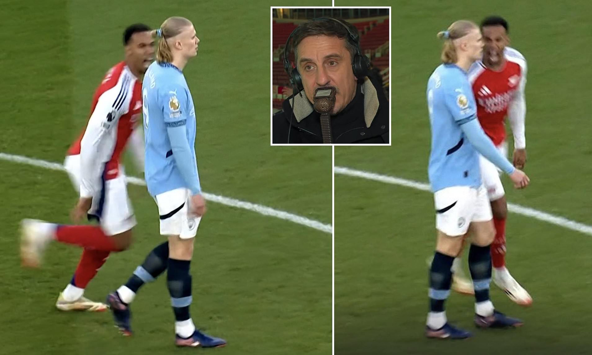 Gary Neville rips into 'disrespectful' Gabriel after Arsenal star ...