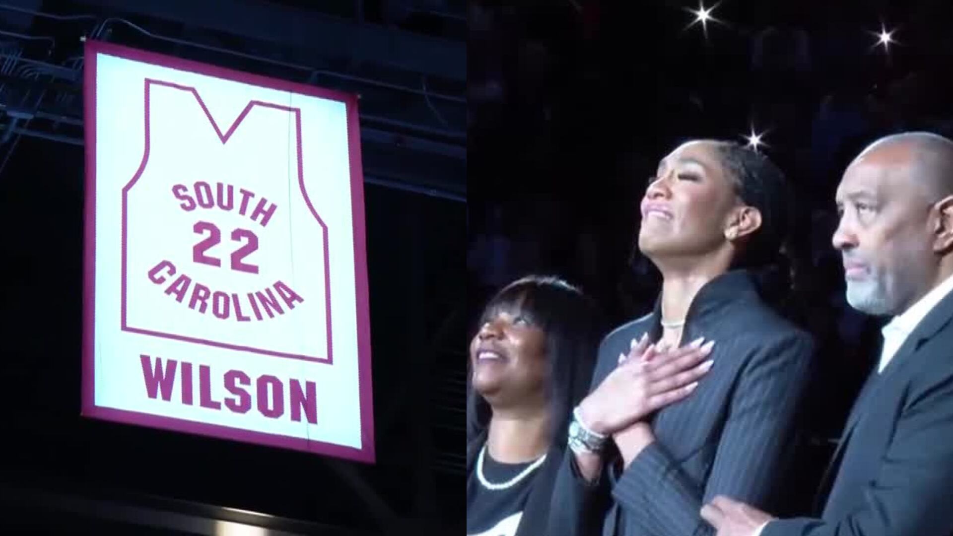 South Carolina legend A’ja Wilson honored in jersey retirement ceremony