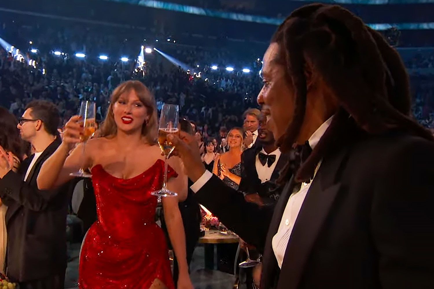 Taylor Swift and JAY-Z Toast as Beyoncé Beats Her for Album of the Year ...