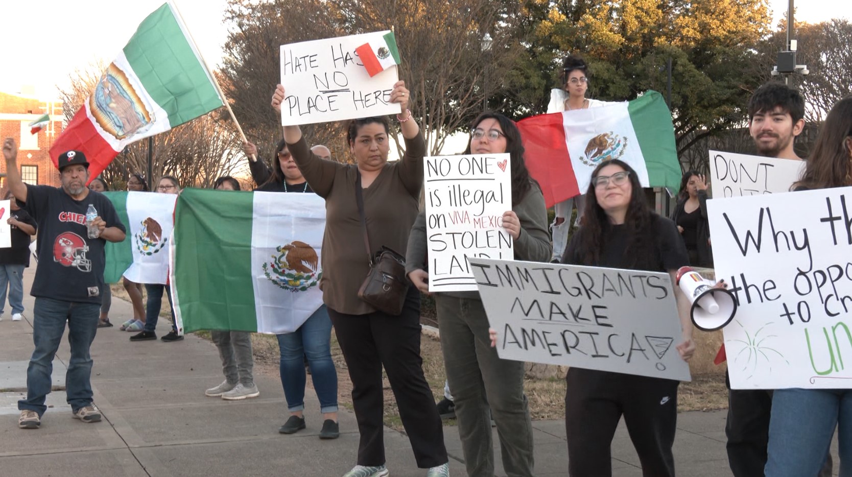 Chants of solidarity echo through downtown Abilene as dozens protest ...