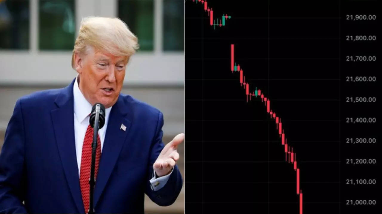 Trade War Imminent? Sensex Plummets Over 600 Points, Nifty at 23,277.95 ...