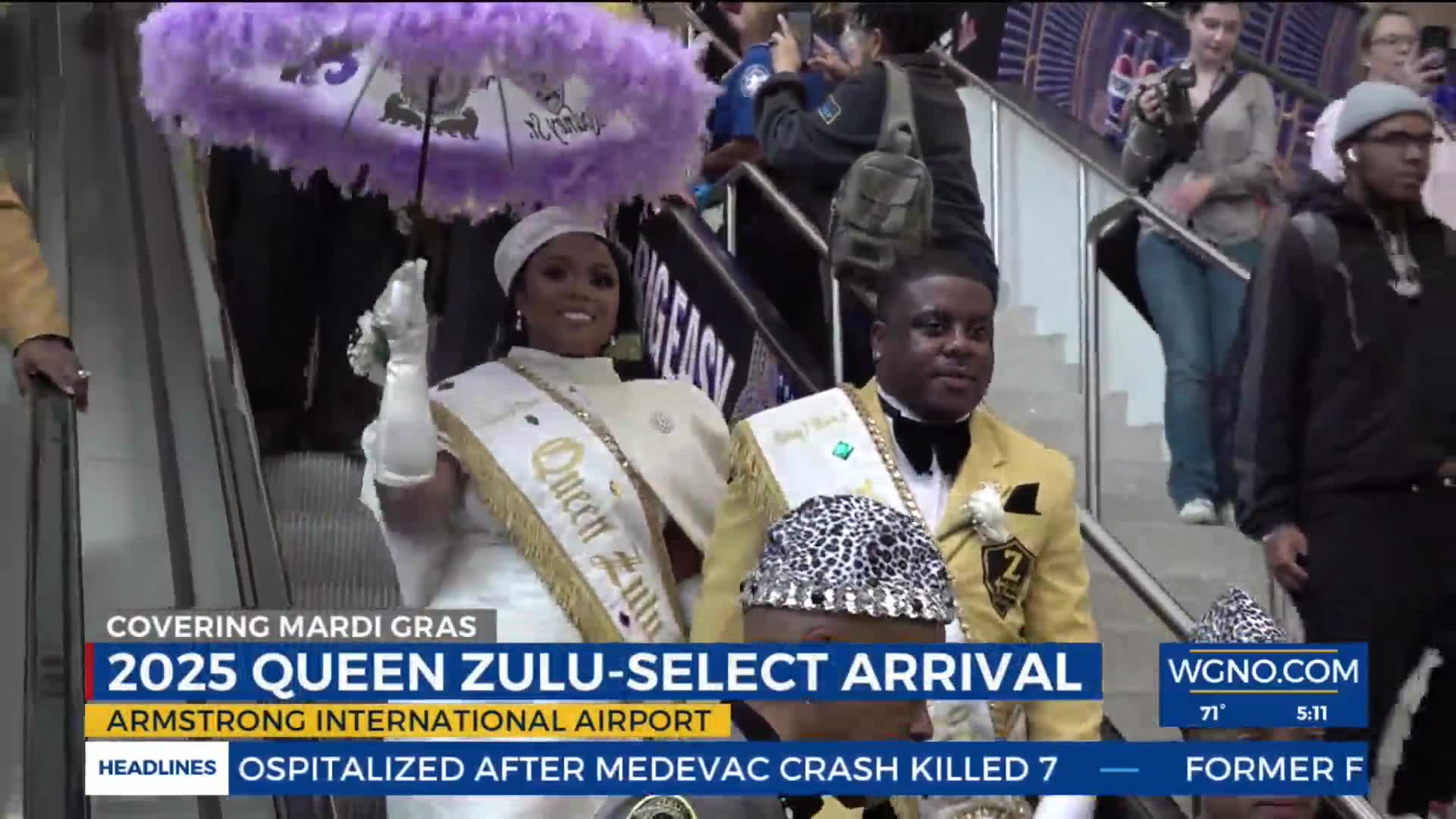 Queen Zulu-Select 2025 arrives at New Orleans airport