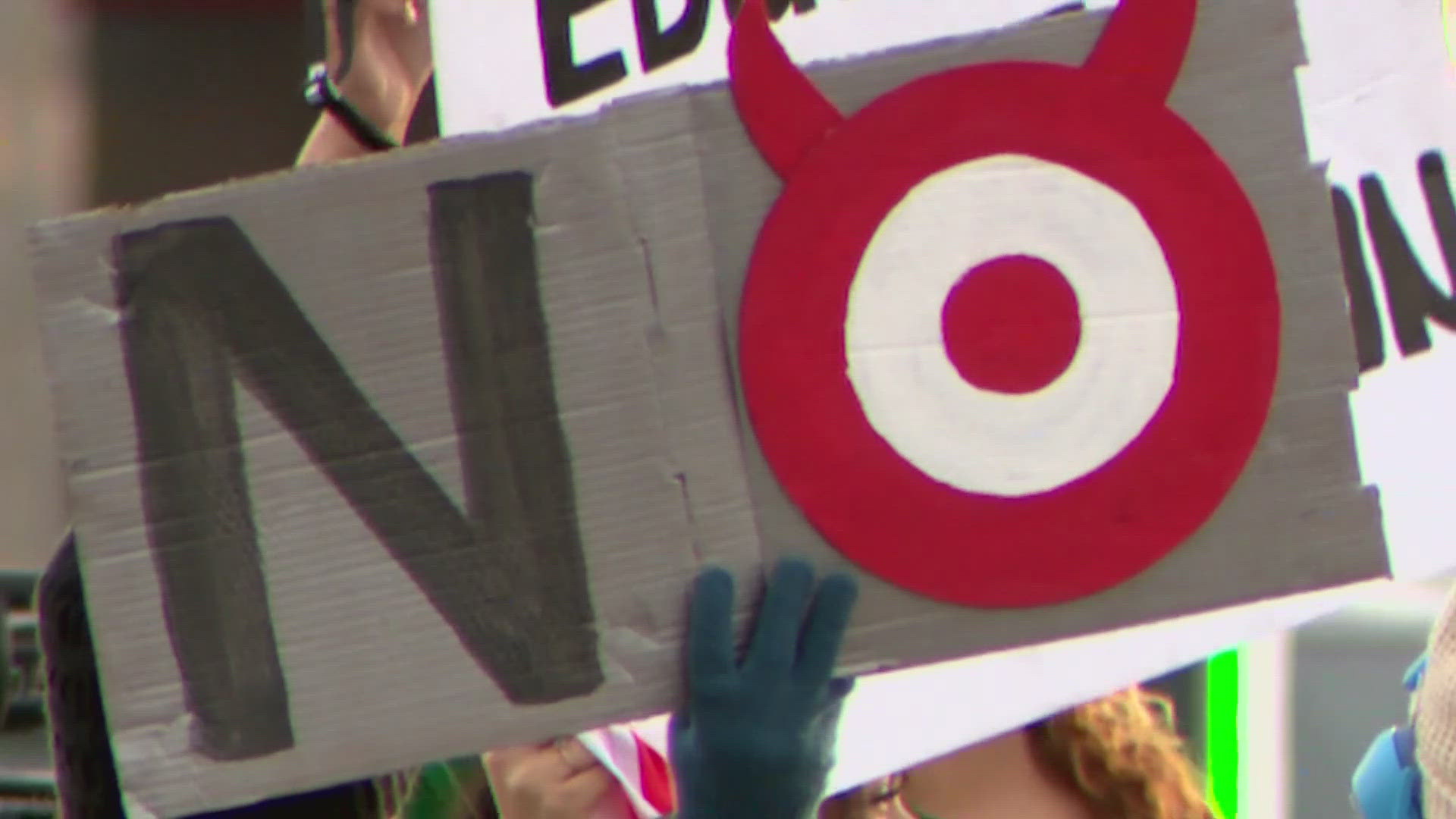 Protesters gather outside Target in Las Vegas after company ends its ...