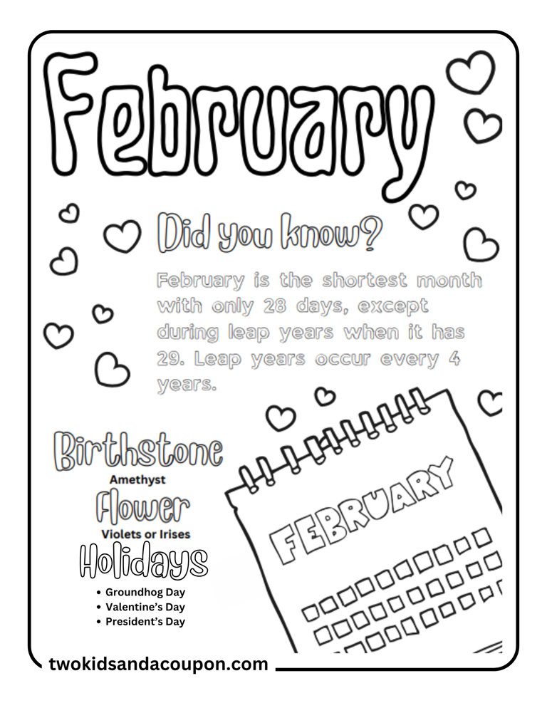 5 Free Printable March Coloring Pages