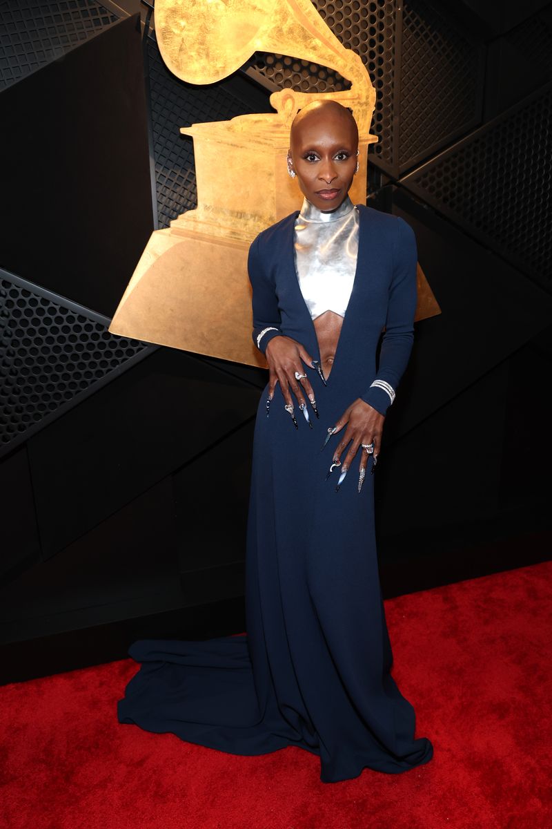 Cynthia Erivo’s Blue Grammys Red Carpet Dress Is Sophisticated as Hell