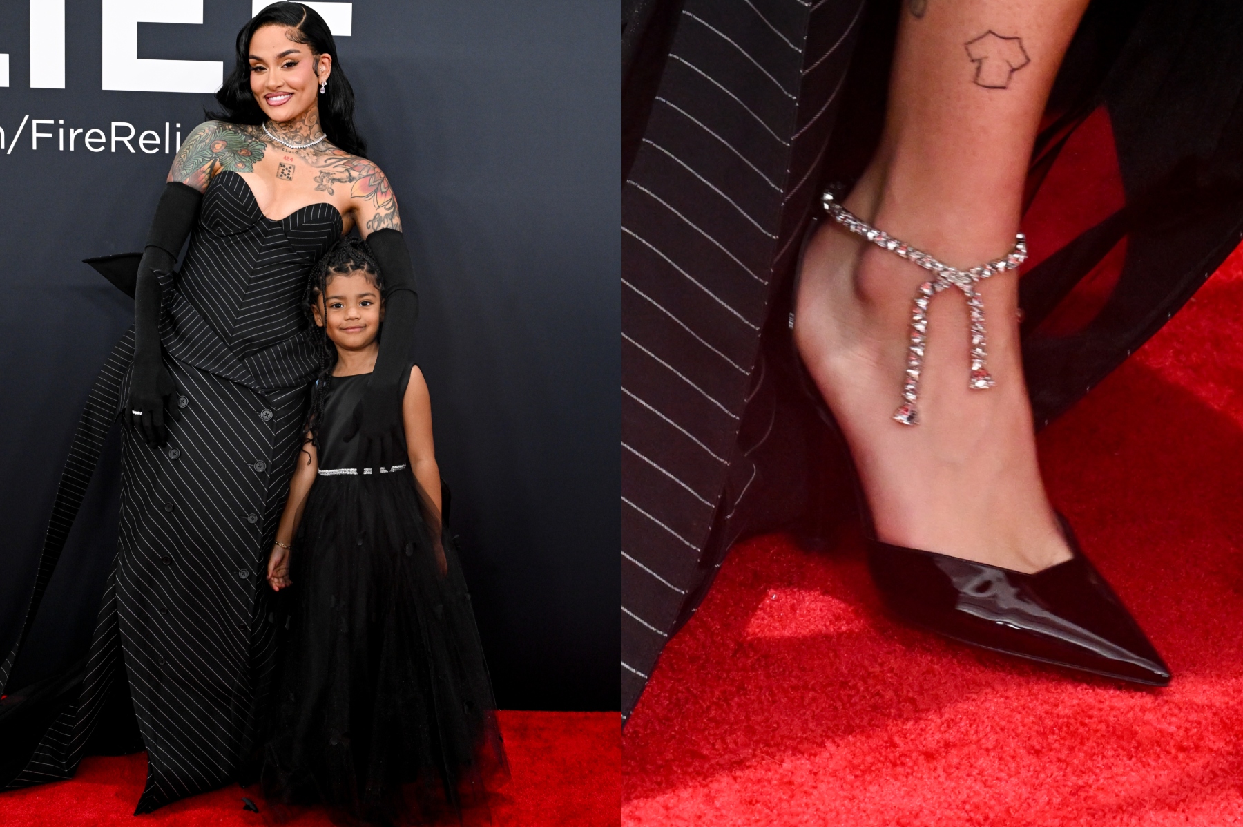 Kehlani Poses With Her Daughter Adeya at the 2025 Grammys Red Carpet ...