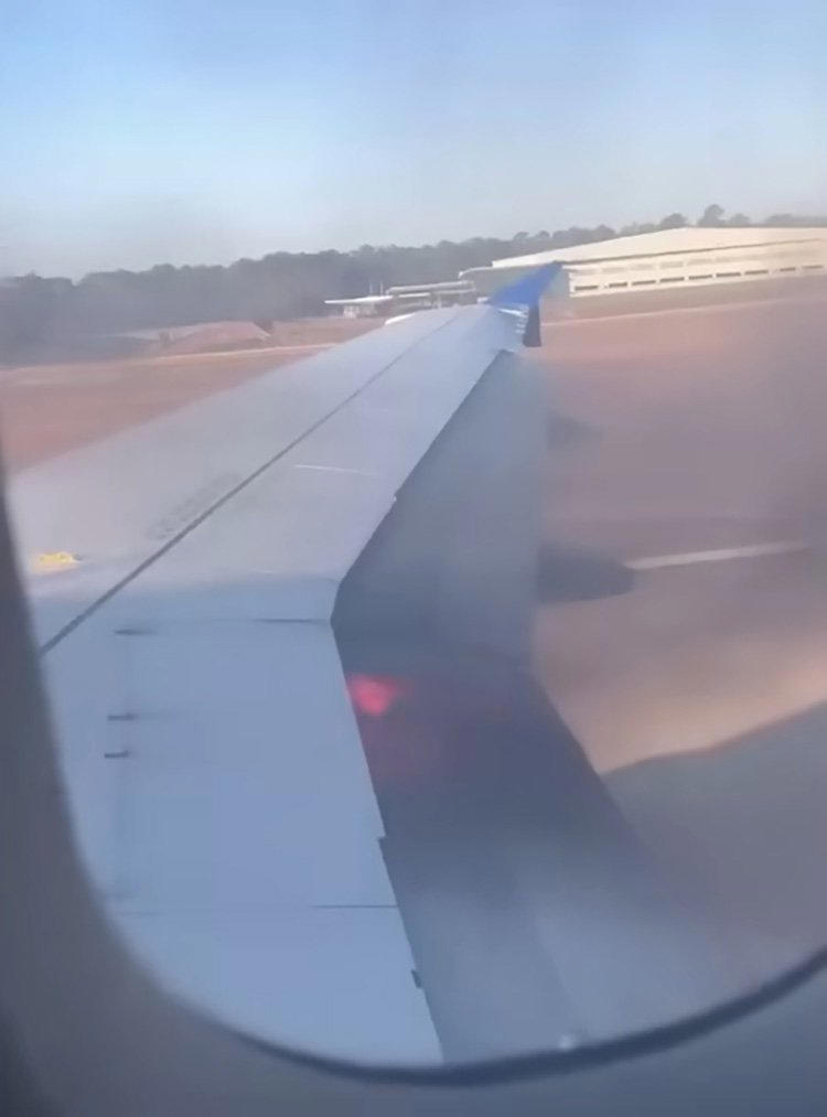 Passengers scream 'get us out' after plane catches fire on runway