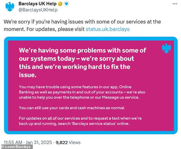 Barclays is DOWN: Banking app and online banking crashes