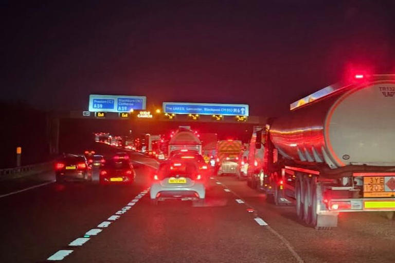 M6 and M61 traffic chaos after six-vehicle crash causes huge rush-hour delays