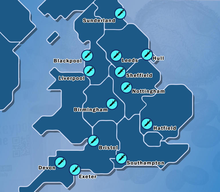 Map reveals where new mpox vaccination sites have opened in UK
