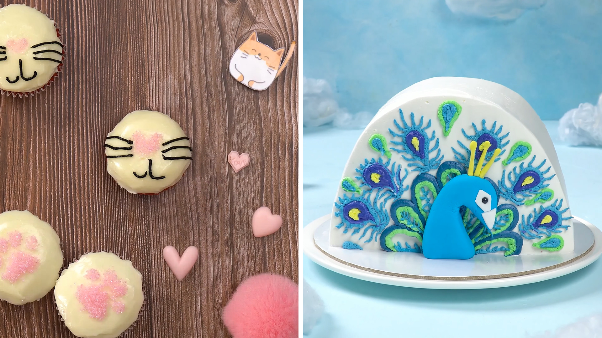 Cat & Peacock Cake Design | Creative Cake Decorating Ideas | Spirit of Cake