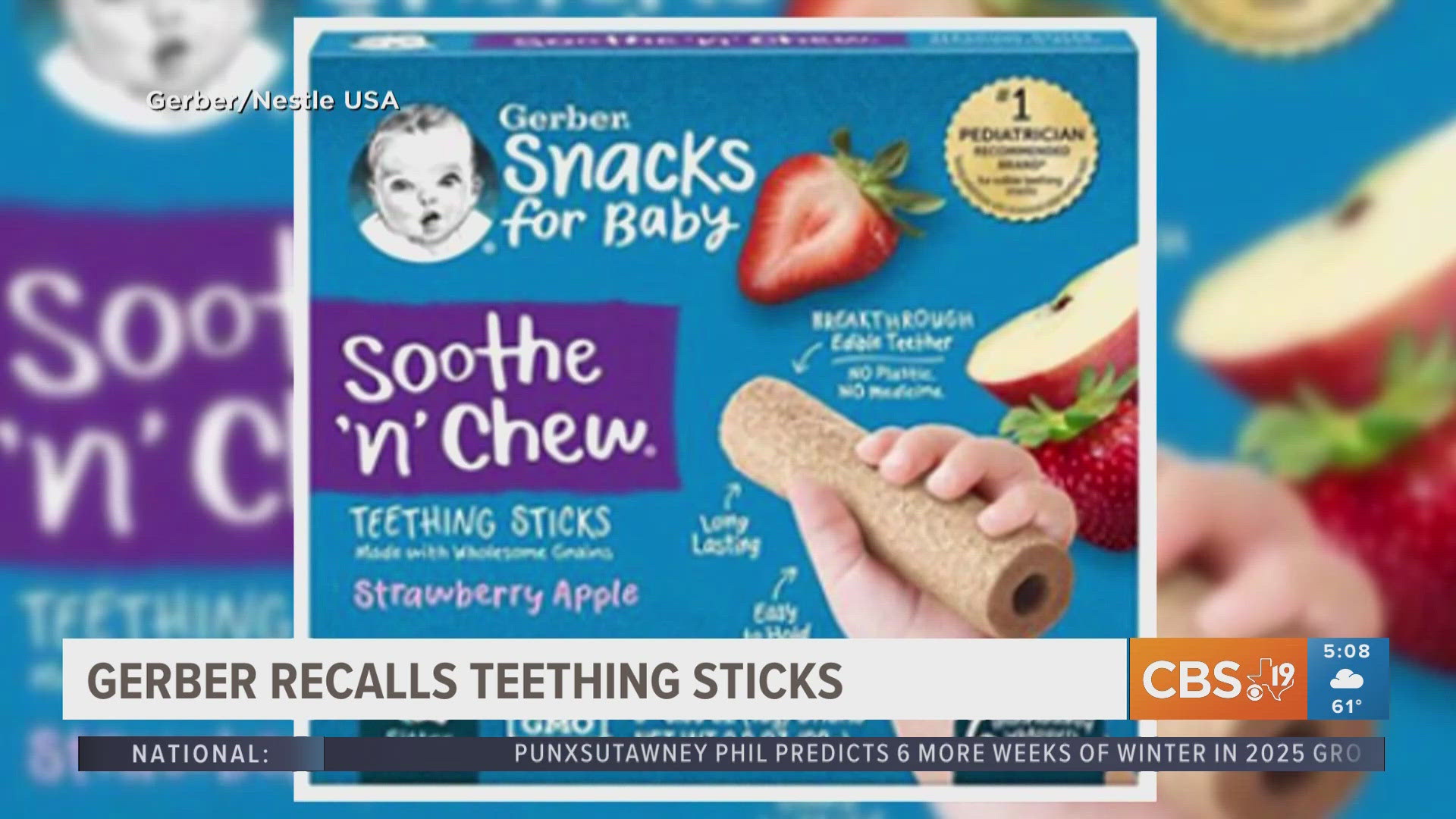 Gerber teething sticks recalled