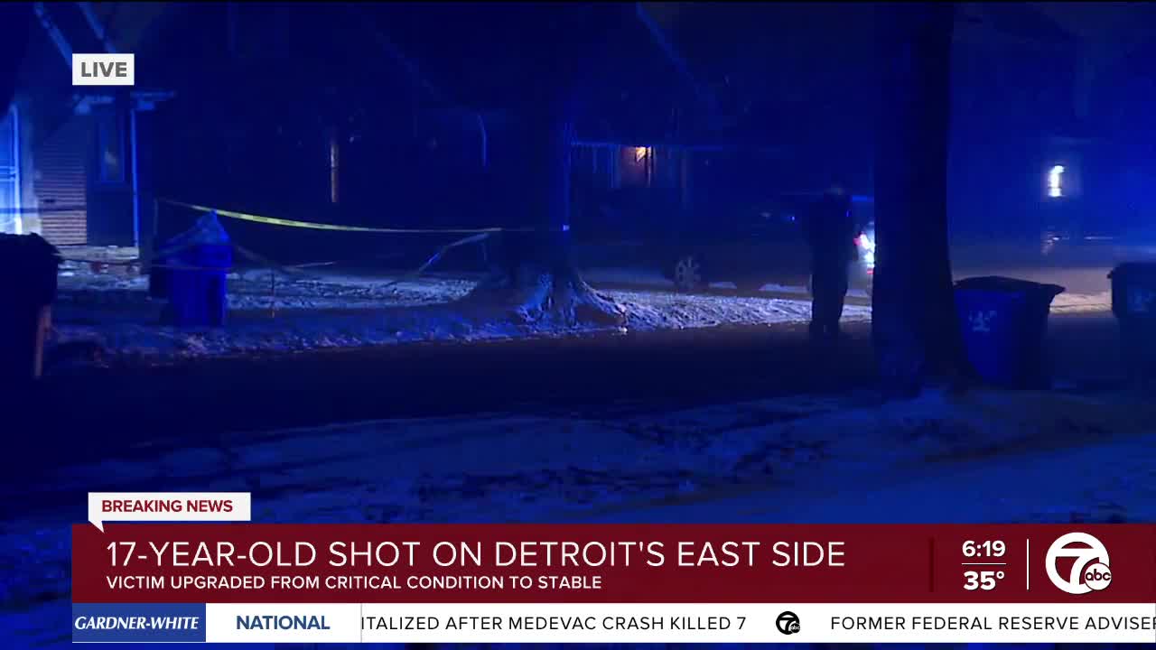 17-year-old shot on Detroit's east side