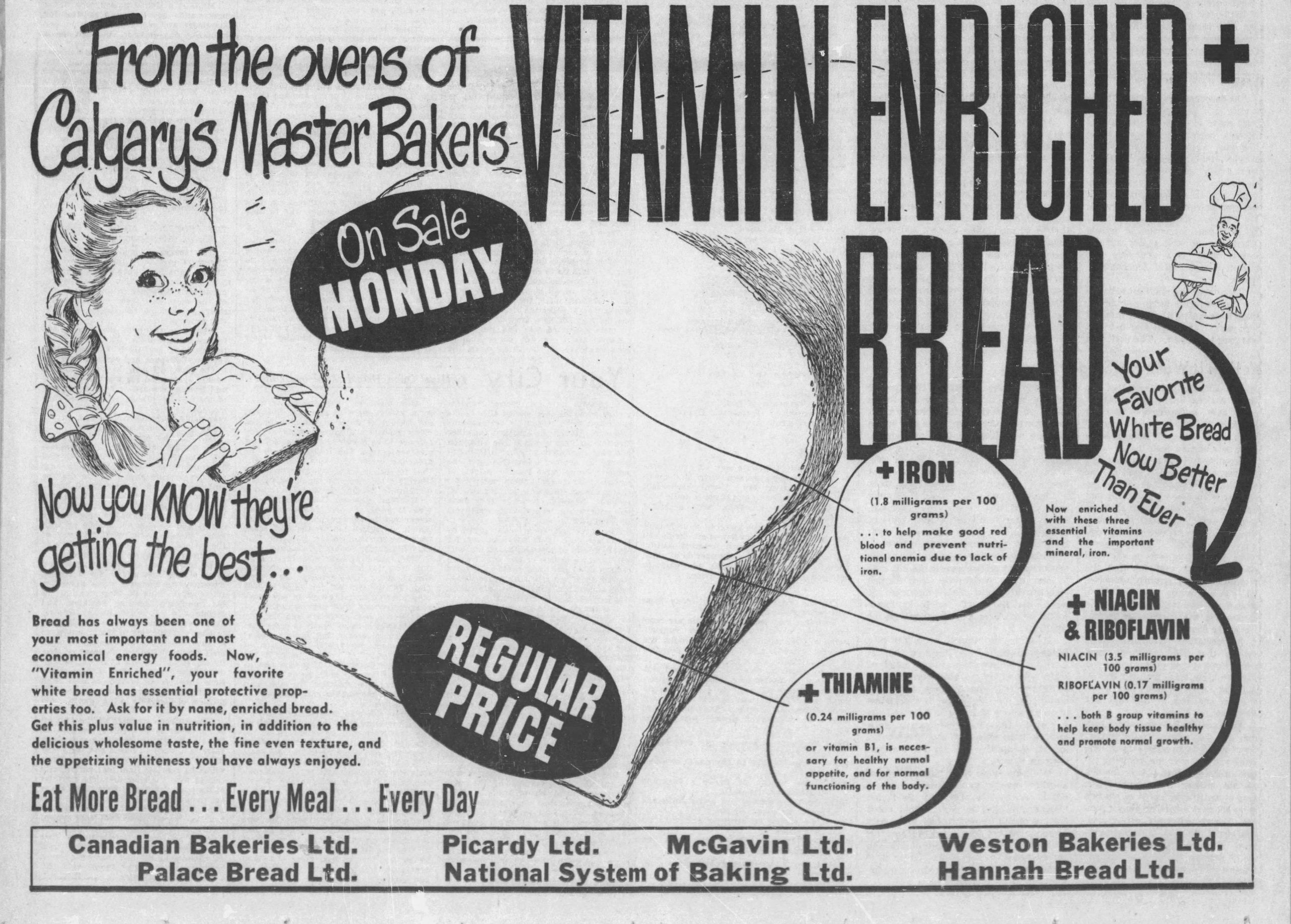 Seven vintage bread ads: A big change for loaves, 72 years ago