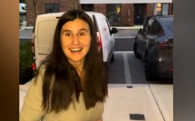 Jawdropping Reaction to Husband Surprising Wife with a Tesla