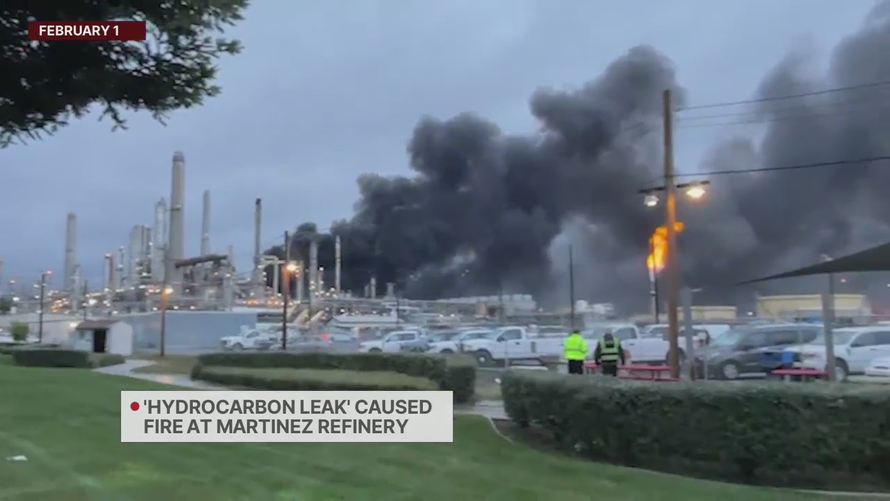 'Hydrocarbon leak' caused fire at Martinez refinery