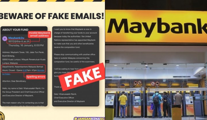 Maybank Warns Of Fake Executives Targetting Customer Bank Accounts