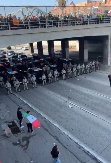 L.A. Cops Involved in Literal Mexican Standoff as Border Protestors ...