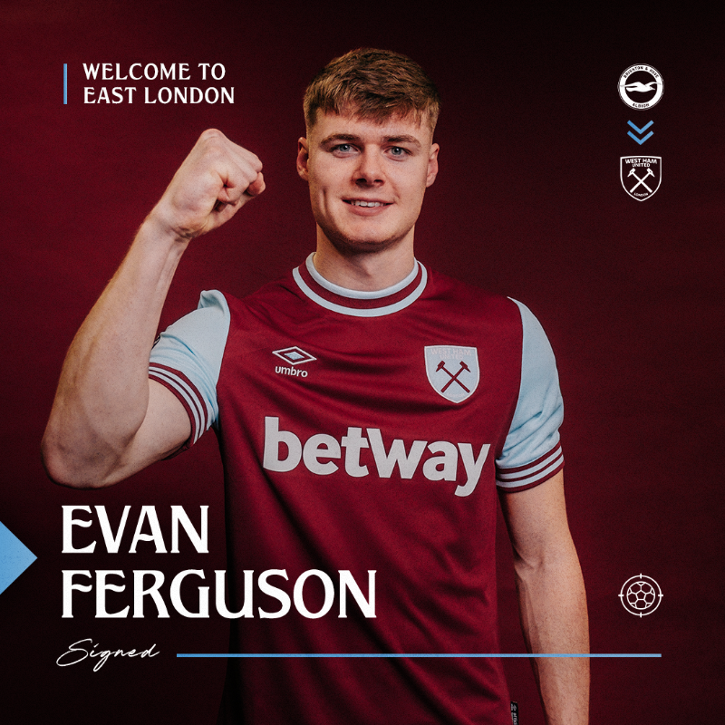 Evan Ferguson makes loan move to West Ham, John Egan joins Hull City