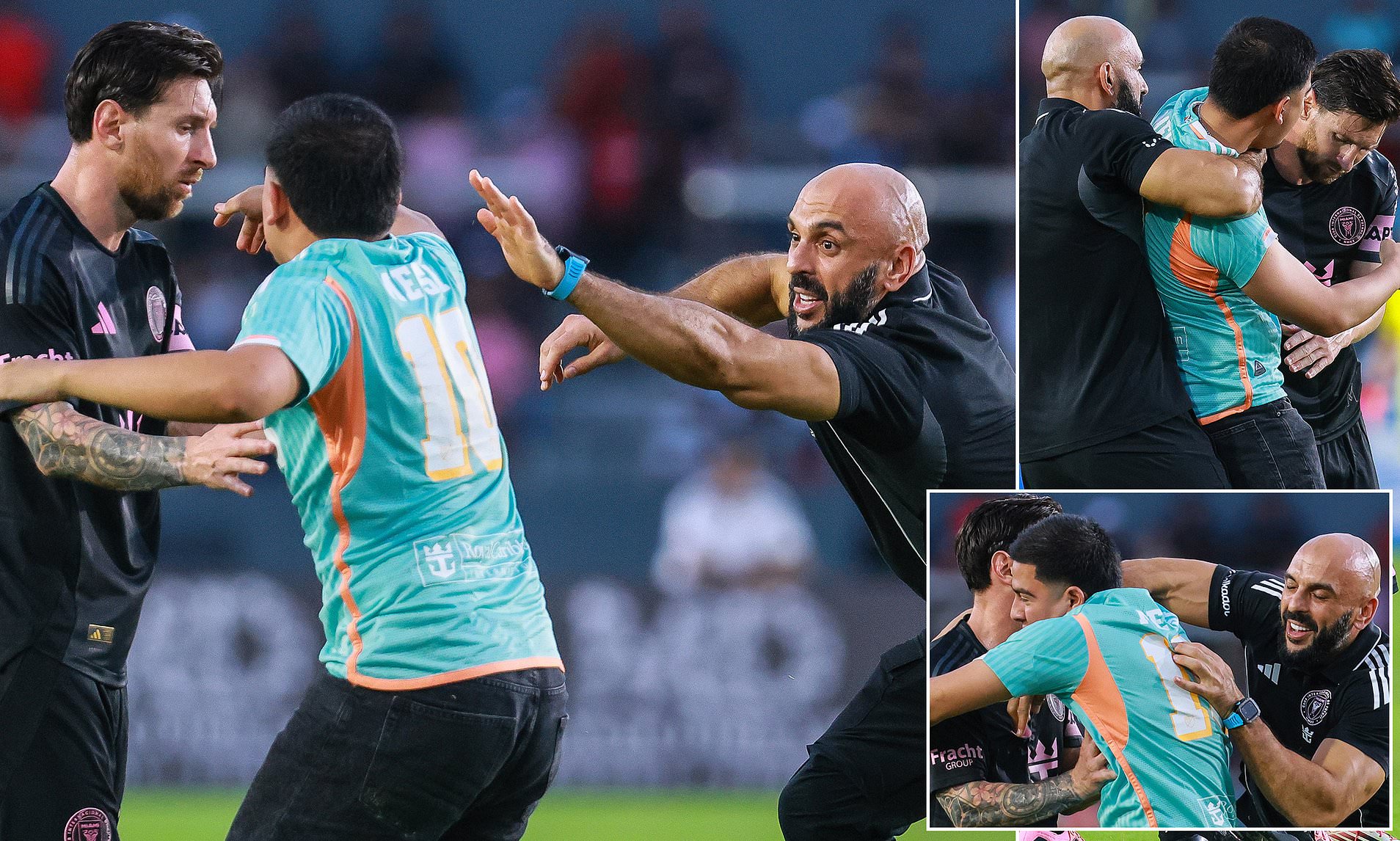 Lionel Messi's bodyguard is FINALLY beaten after being floored by a ...