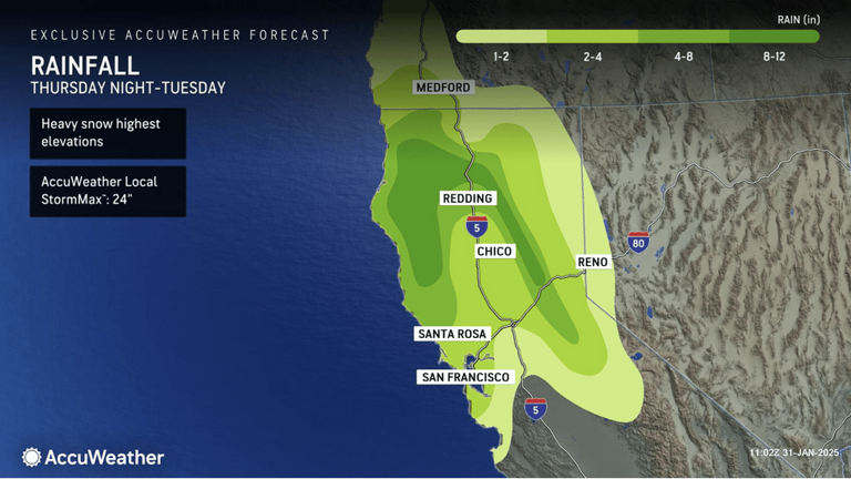US weather: California to be hit with five feet of snow as tropical ...