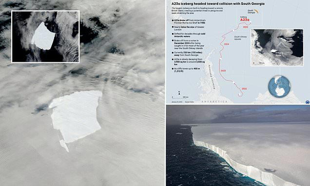 World's largest iceberg is falling apart, satellite images reveal