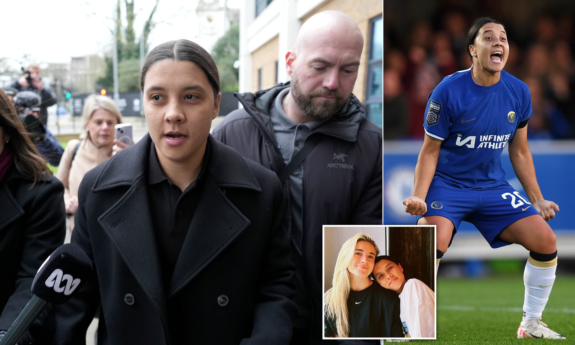Sam Kerr arrives at court 'after racially abusing police officer'