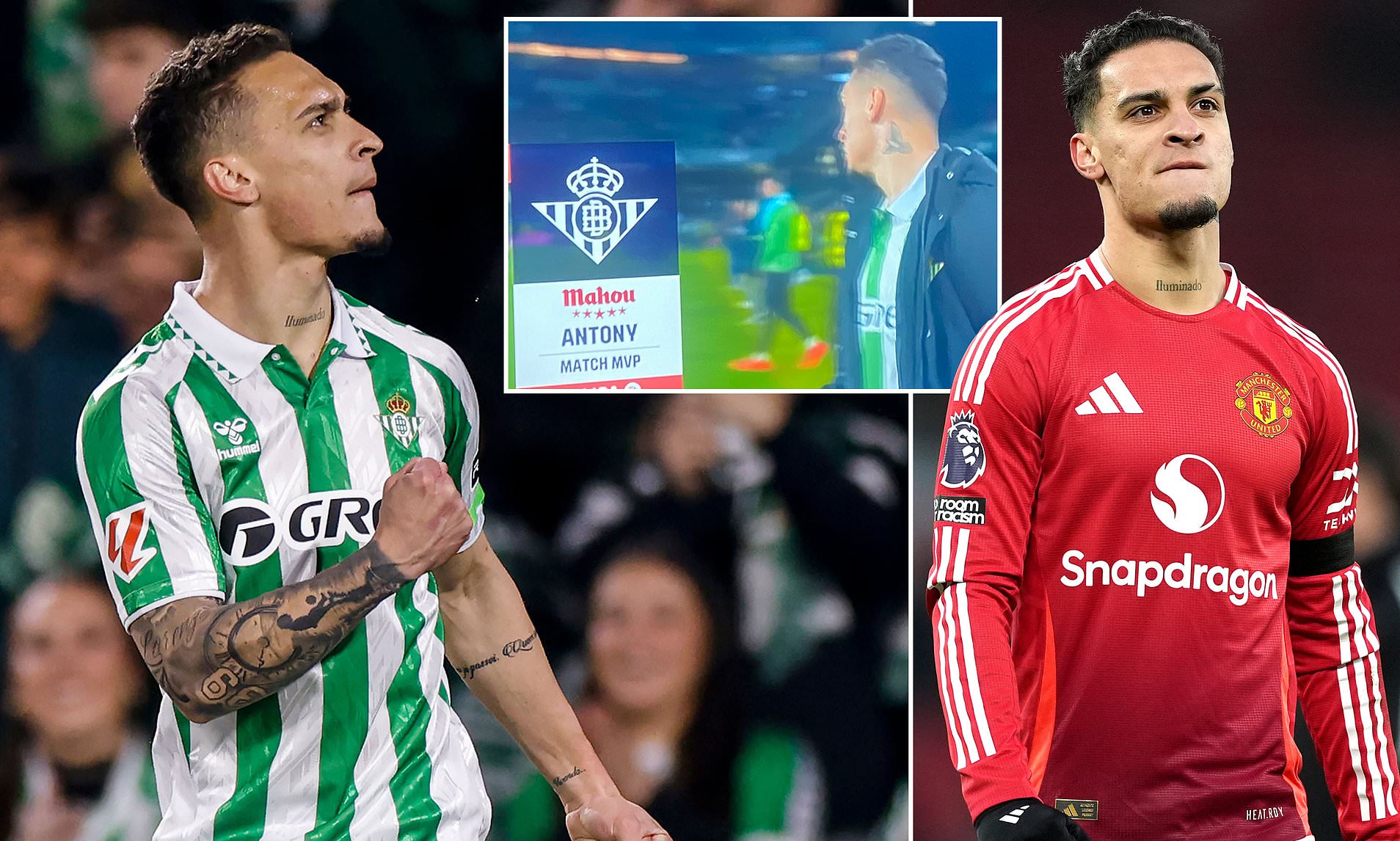 Man United flop Antony is named man of the match on his Real Betis ...