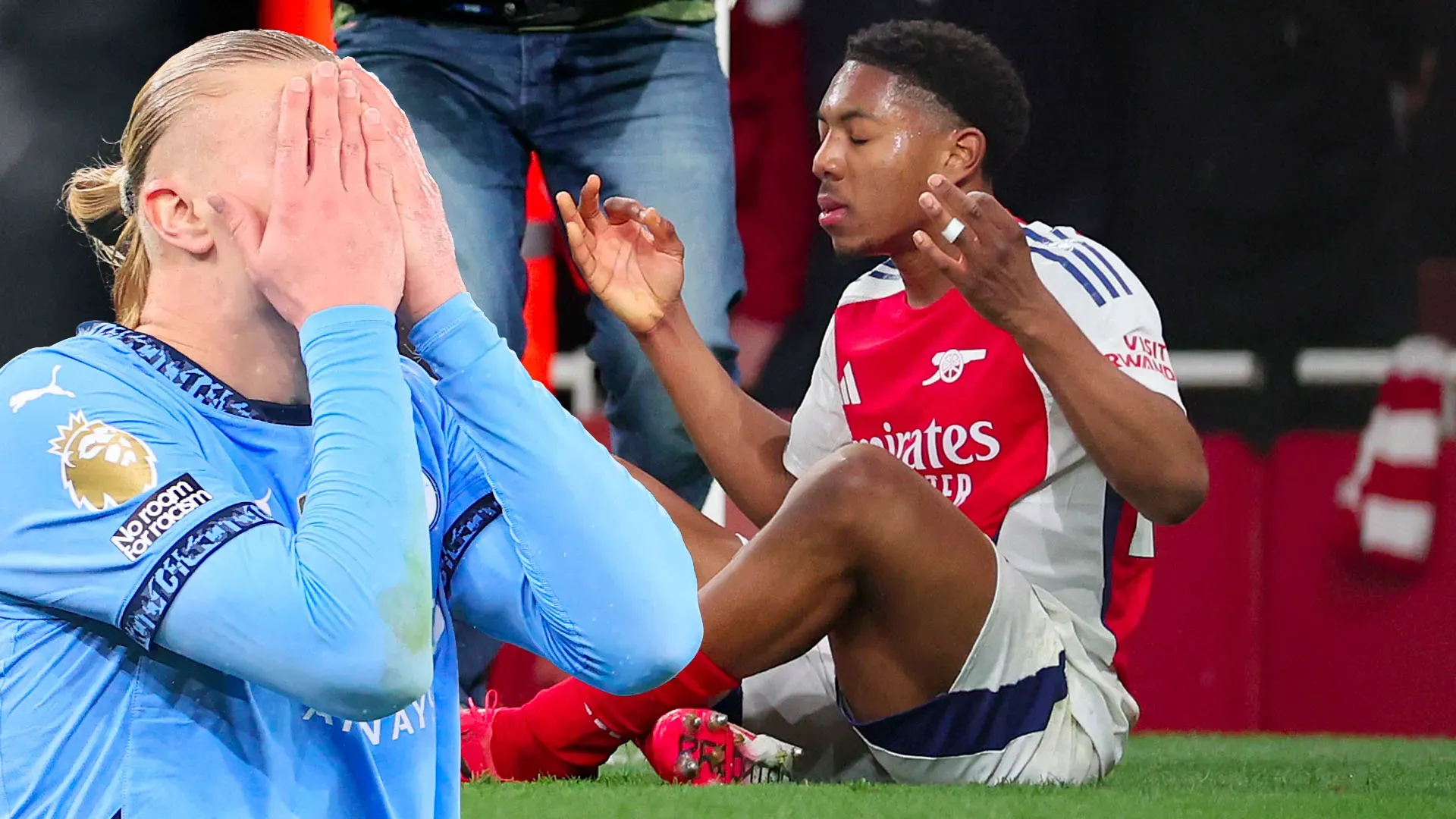 Erling Haaland charrié par un adversaire : les photos de la provocation