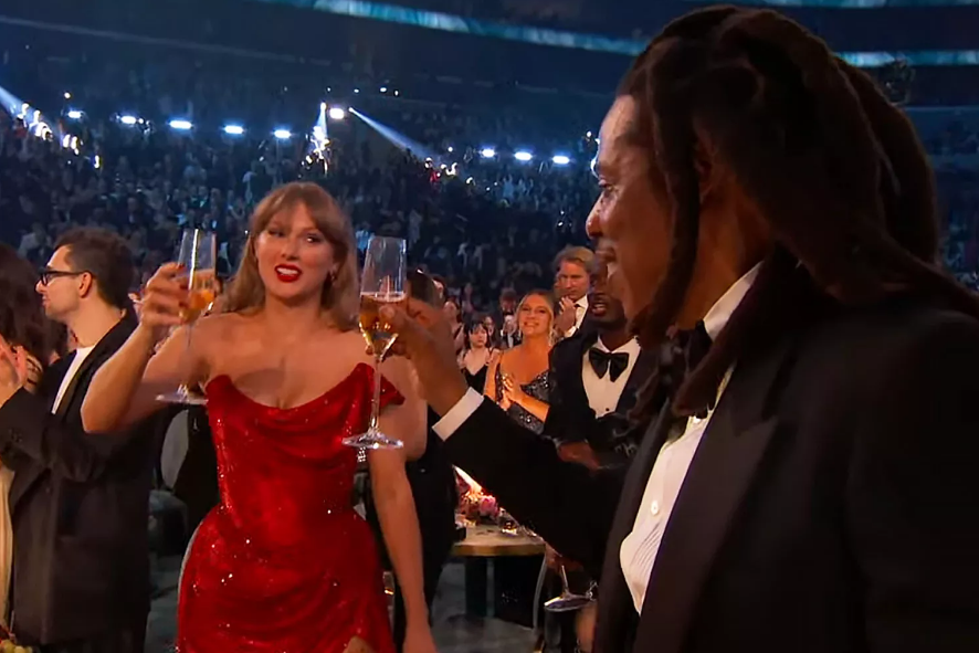 Taylor Swift toasts Jay-Z after Beyonce's Album of the Year win at ...