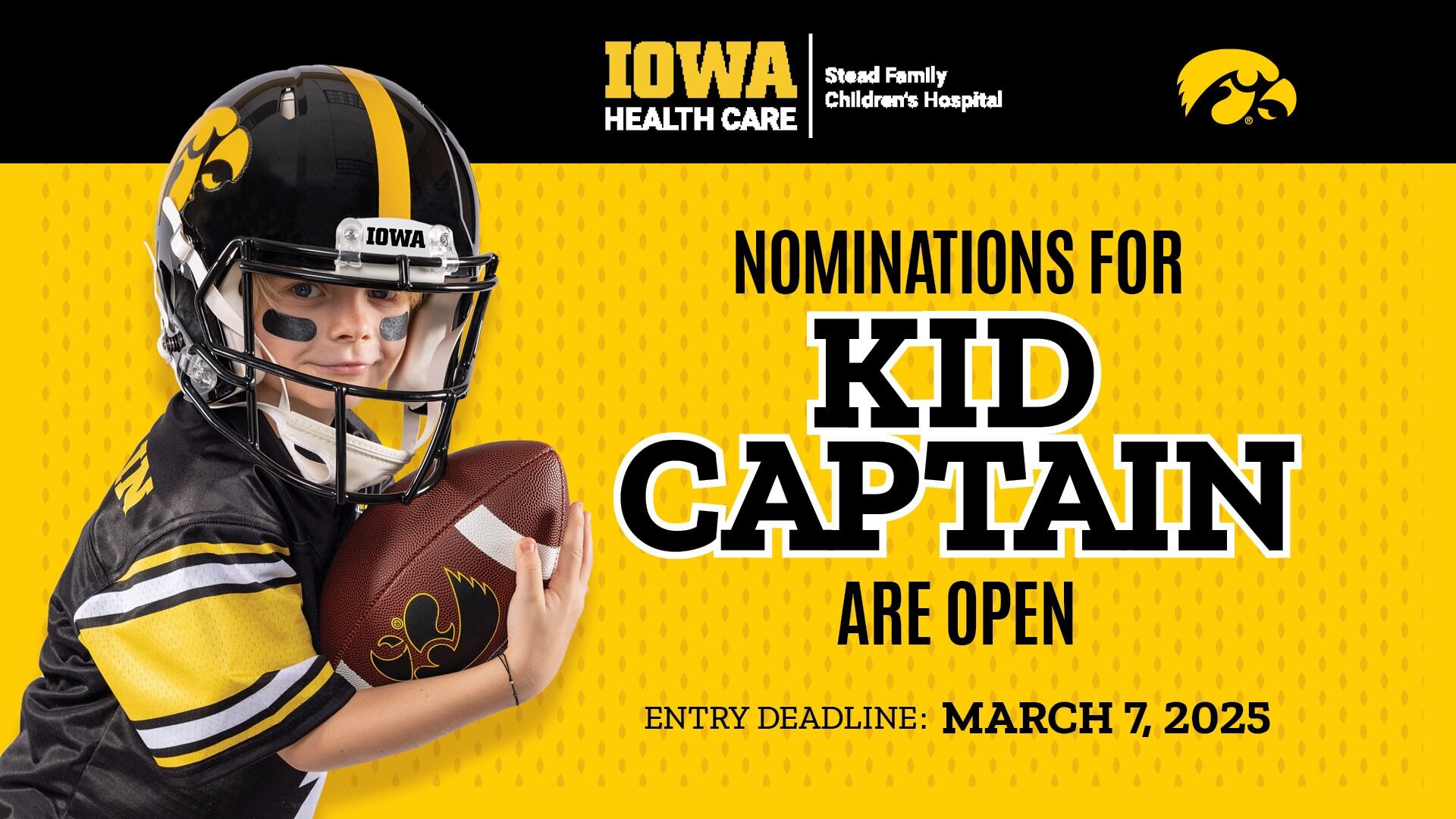 Nominations open for 2025 Kid Captain program