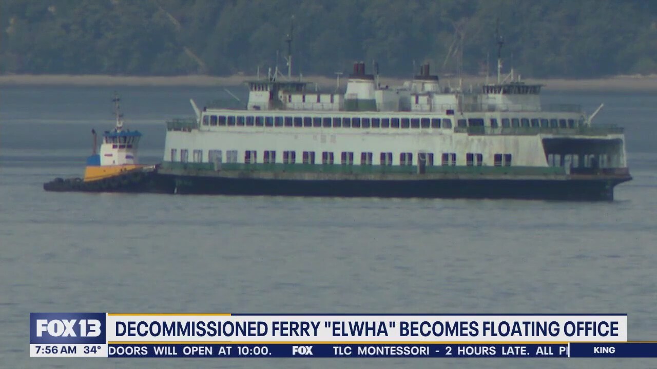 Decommissioned WA ferry 'Elwha' becomes floating office