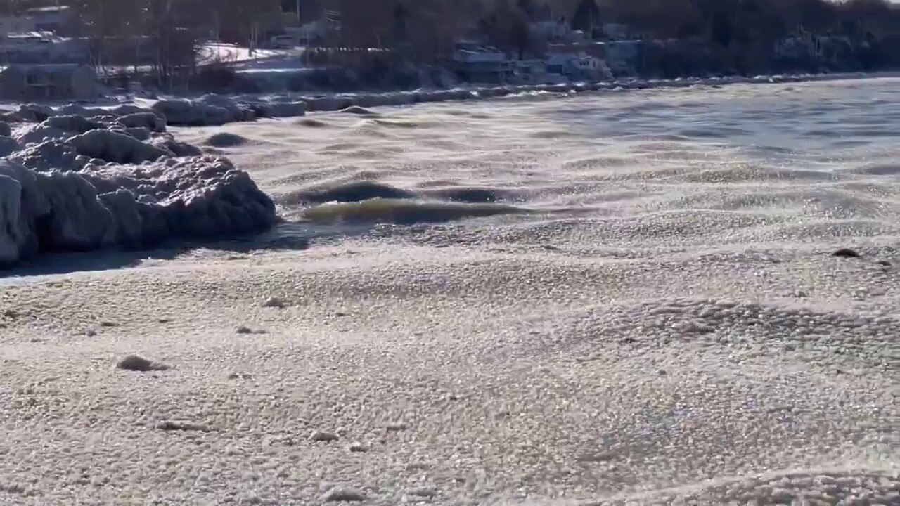 Monroe County is home to wintry views in areas such as Irondequoit Bay ...