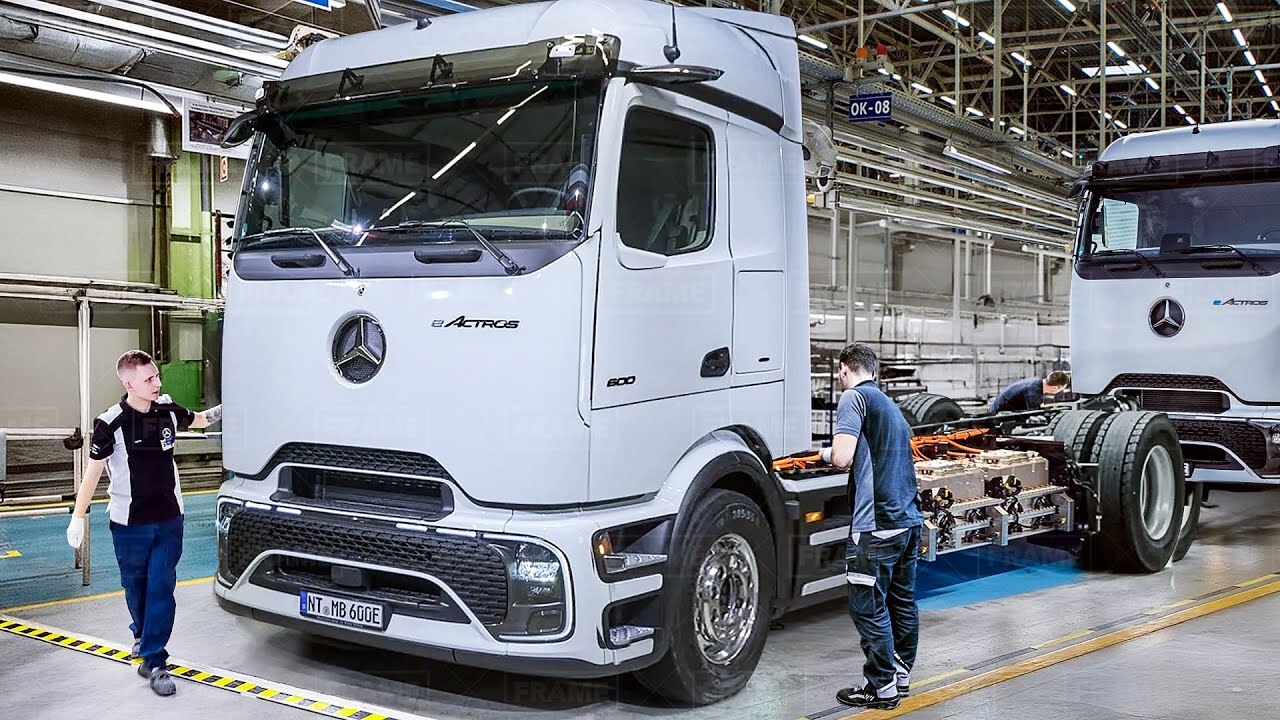 How They Build Powerful Electric Mercedes Truck From Scratch - Inside ...