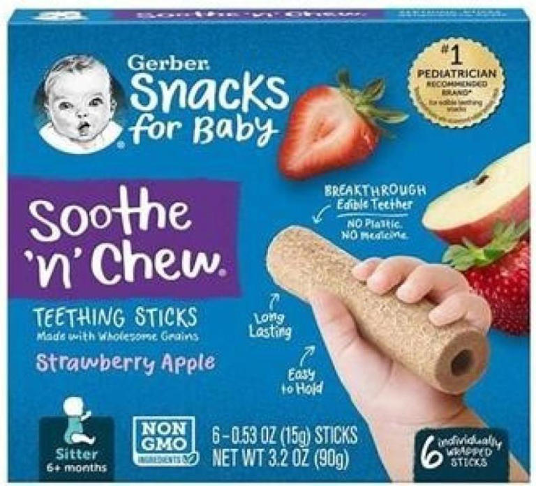 Gerber recalls and discontinues teething sticks