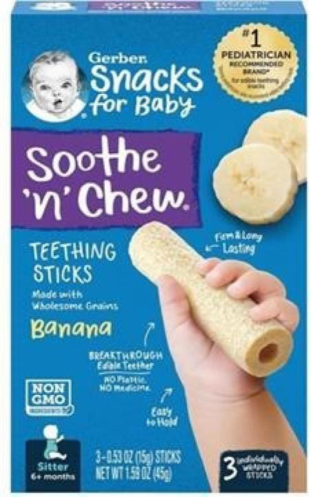 Gerber recalls and discontinues teething sticks