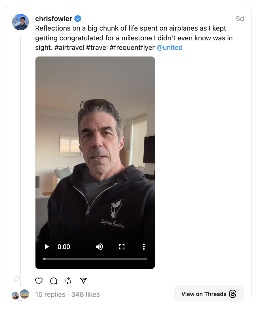 ESPN's Chris Fowler reaches United Airlines milestone and reflects on ...