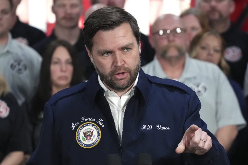 Vance tours train derailment site