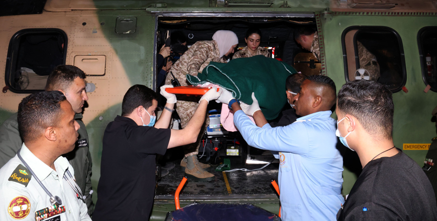 JAF evacuates girl from Gaza for treatment in Jordan