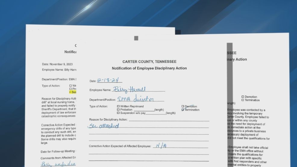 Personnel file outlines reprimands Carter County mayor says led to EMA ...