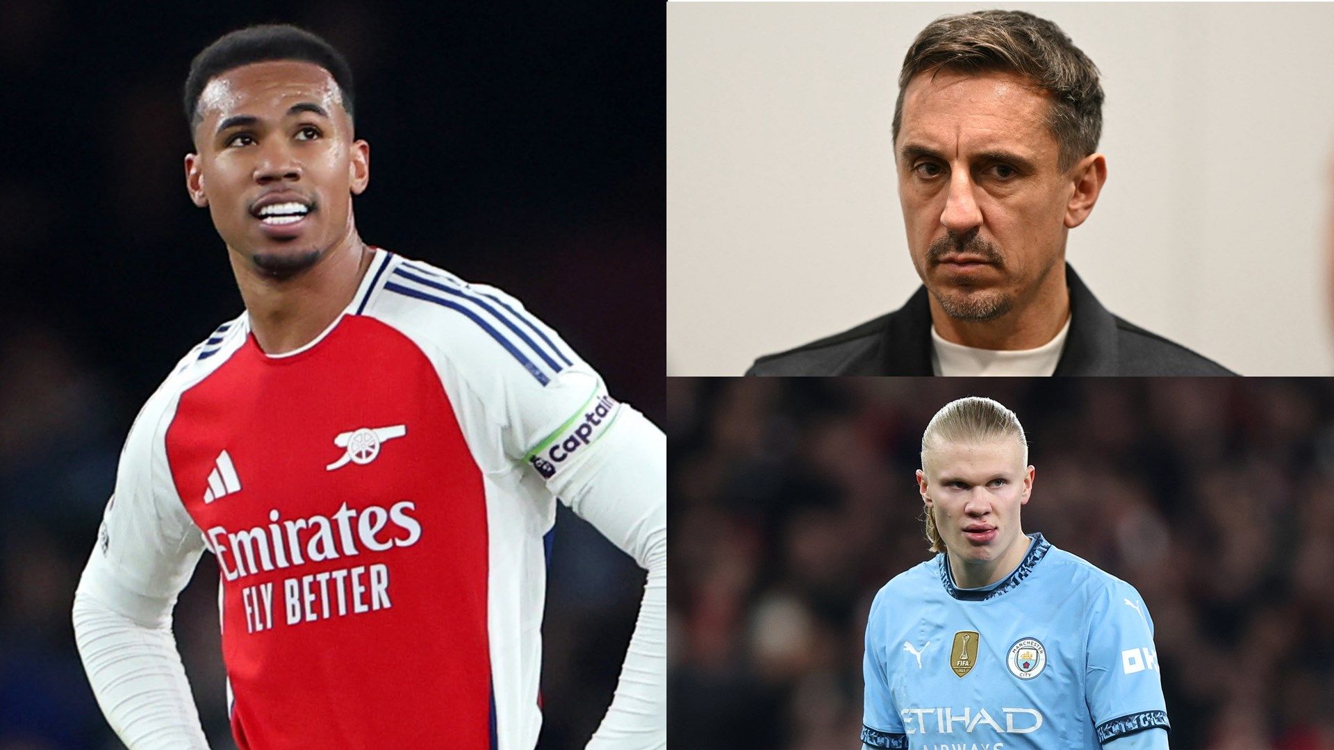 Notoriously fiery Gary Neville labels Arsenal's Gabriel 'disrespectful ...